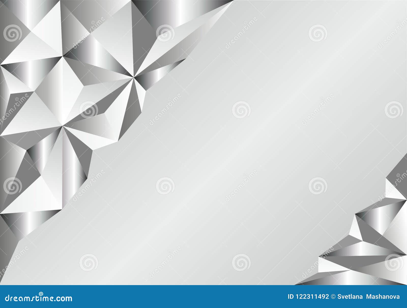 Background Abstraction in the Form of Triangles-silver Stock ...