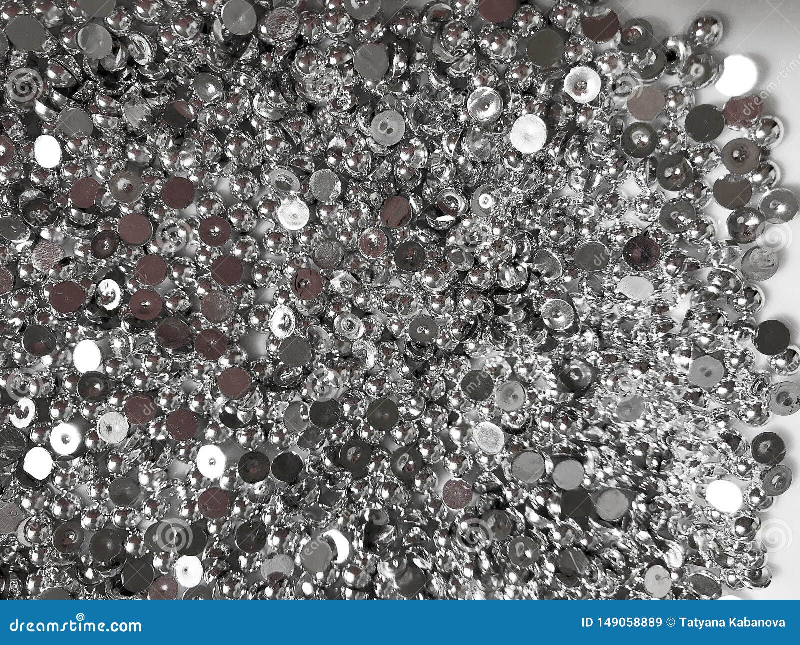 Background - Abstraction, Shiny Metal Semi-beads. Stock Image - Image ...