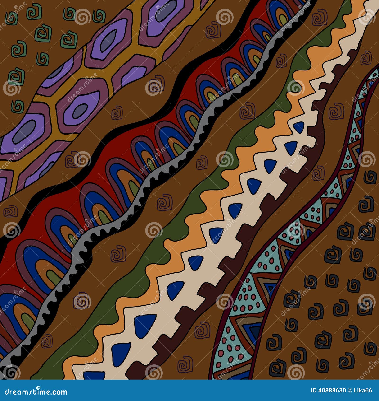 Background with African Motives. Stock Vector - Illustration of style ...