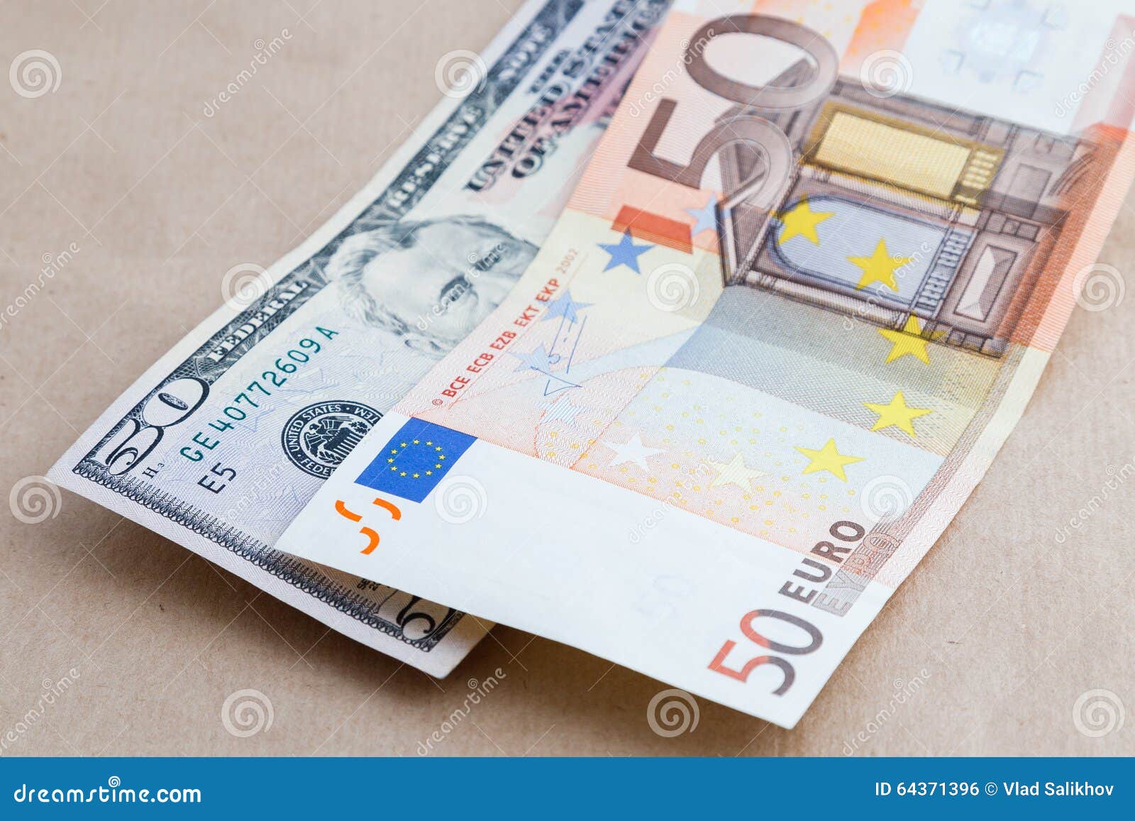 Background of American and European Bills Stock Photo - Image of market ...