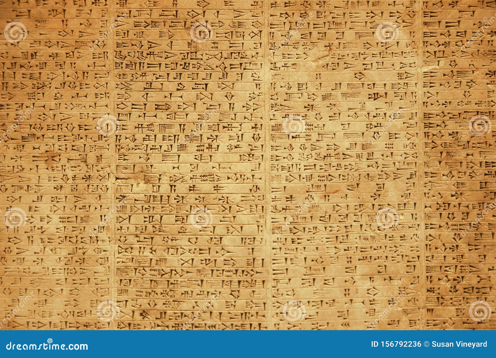 Background of Ancient Babylonian or Persian Cuneiform Symbols on Rock ...