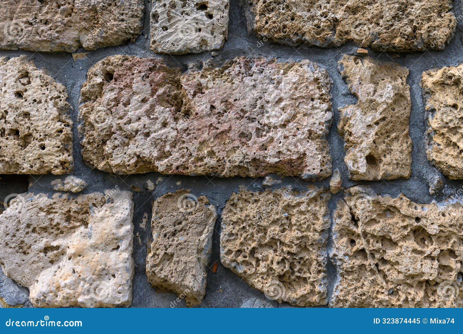 Background of Ancient Brick Wall. Texture of Old Amphitheater Stone. 1 ...
