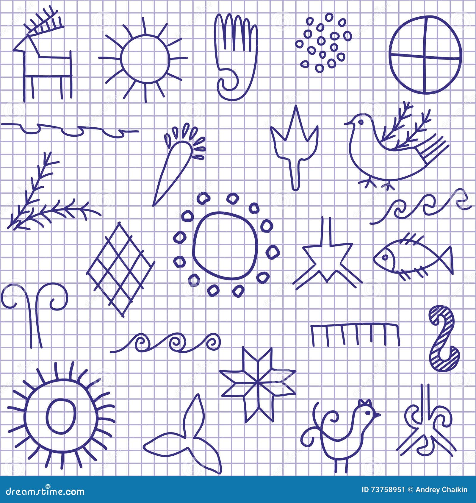 Background with Ancient Symbols. Stock Vector - Illustration of ...