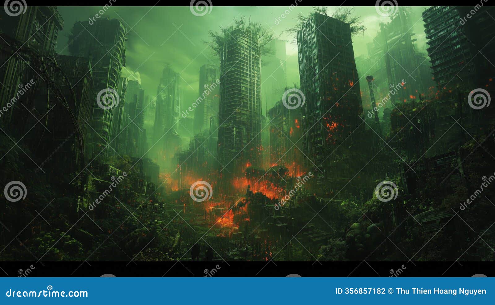Background of Apocalypse for Wallpaper Stock Photo - Image of cityscape ...
