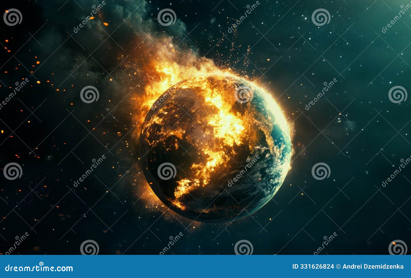 Background of Apocalyptic Imagery - Armageddon Illustration, End of ...