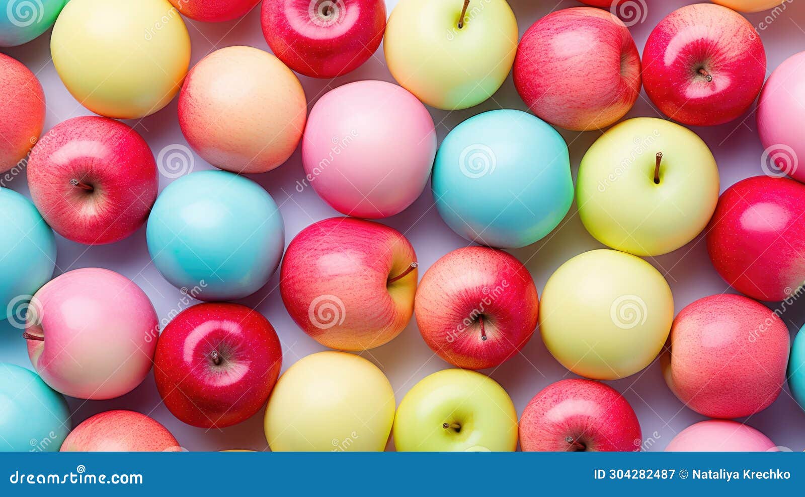 Background of Apples in Pastel Colors Stock Image - Image of natural ...