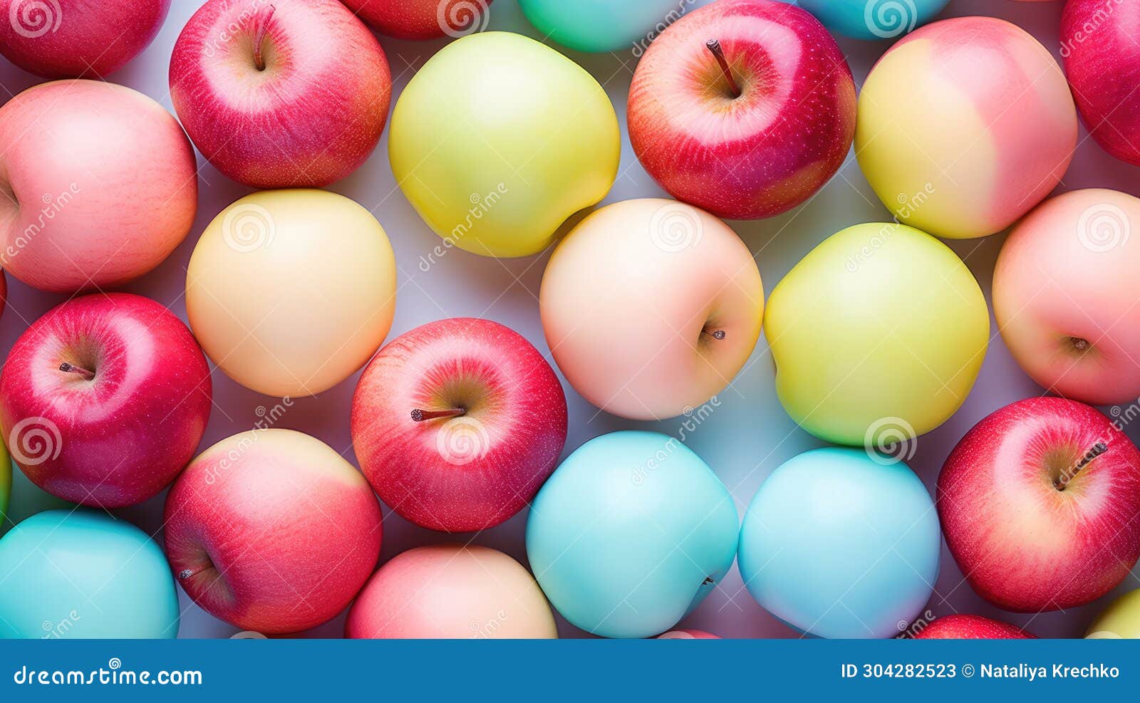 Background of Apples in Pastel Colors Stock Image - Image of natural ...