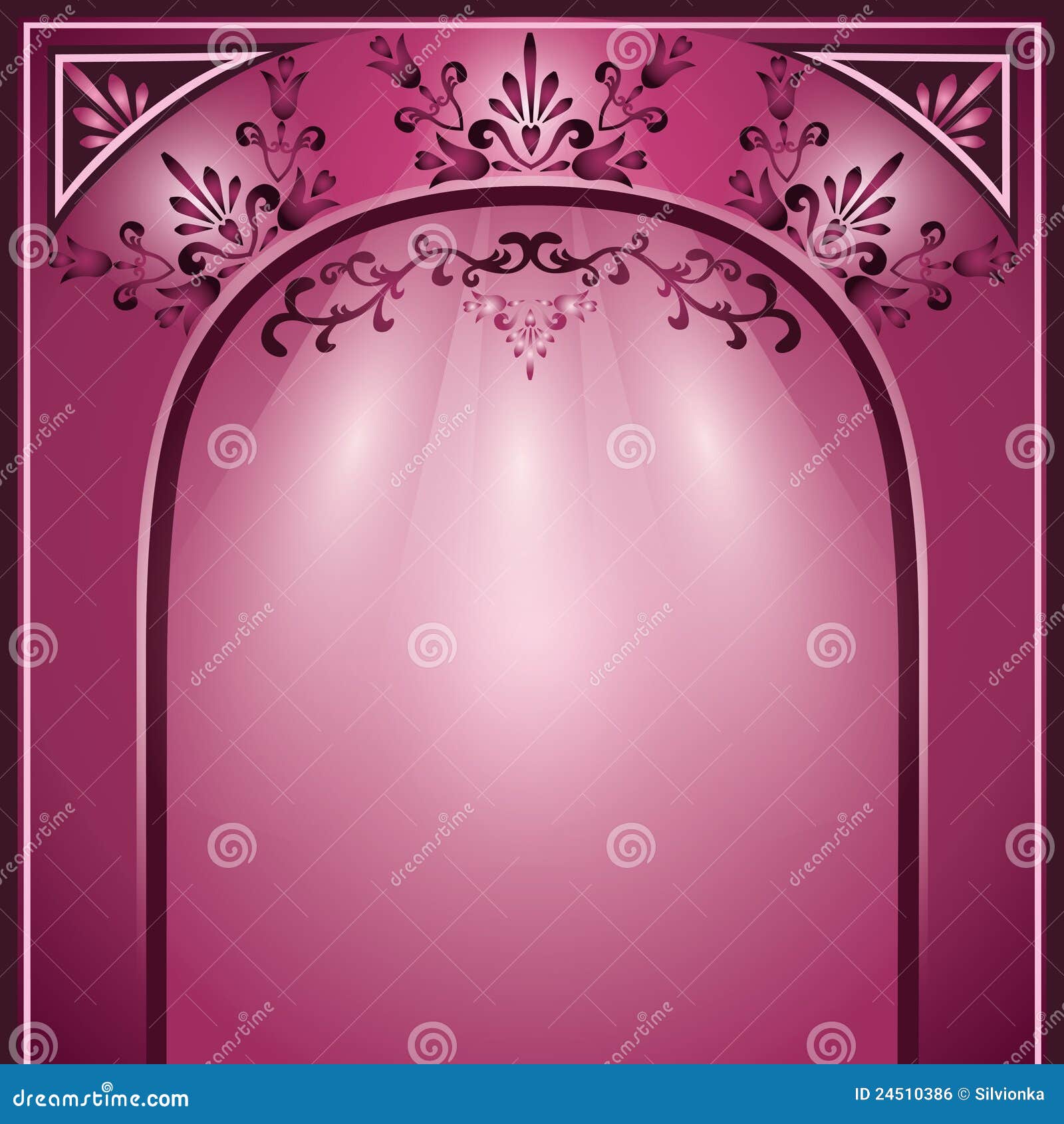Background with Arch and Decorative Ornament Stock Vector ...