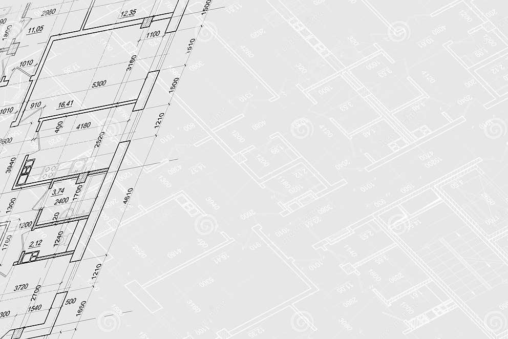 Background of Architectural Drawing Stock Illustration - Illustration ...
