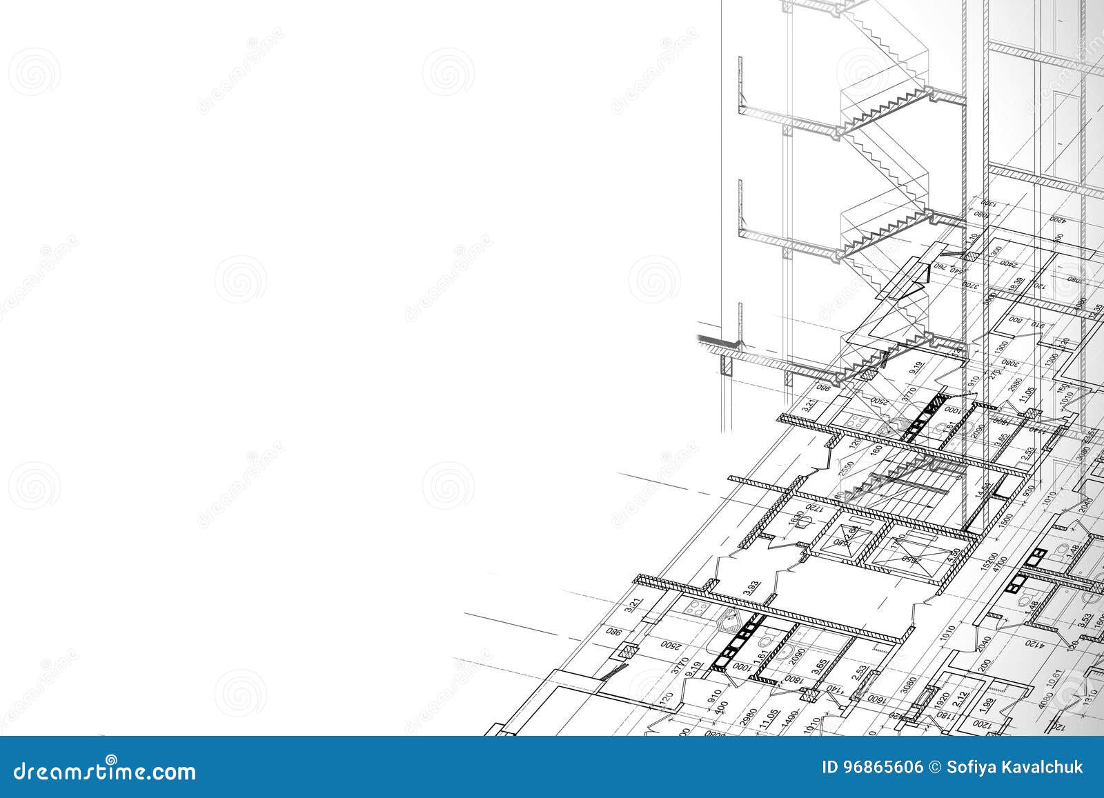 Background of Architectural Drawing Stock Illustration - Illustration ...