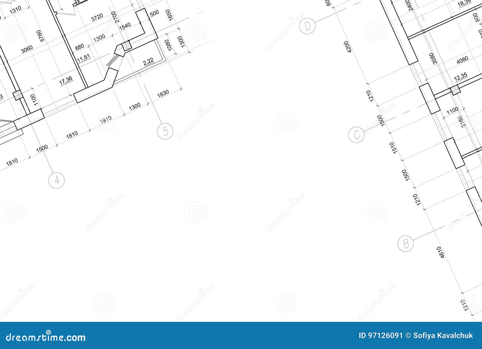 Background of Architectural Drawing Stock Illustration - Illustration ...