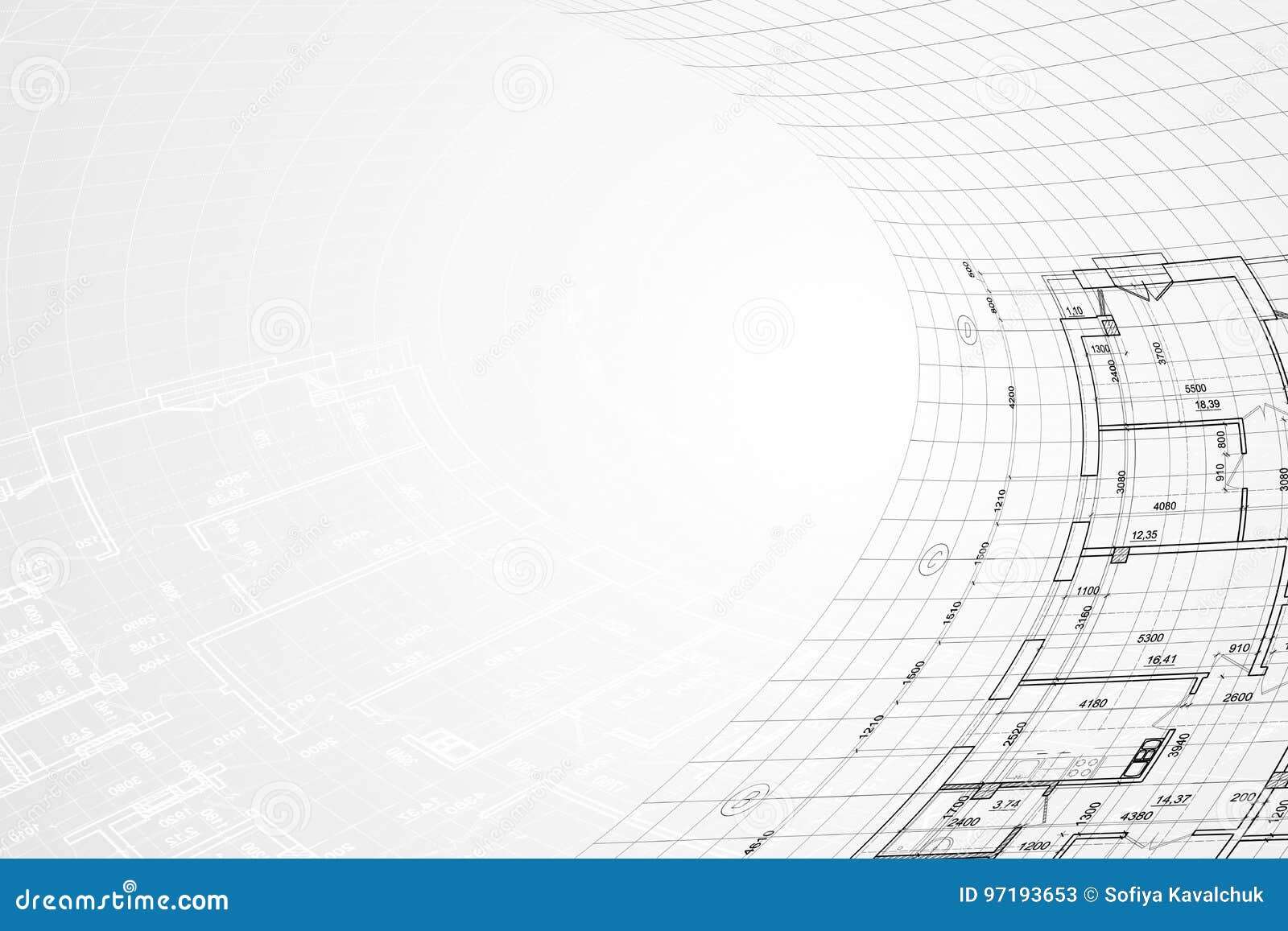 Background of Architectural Drawing Stock Illustration - Illustration ...