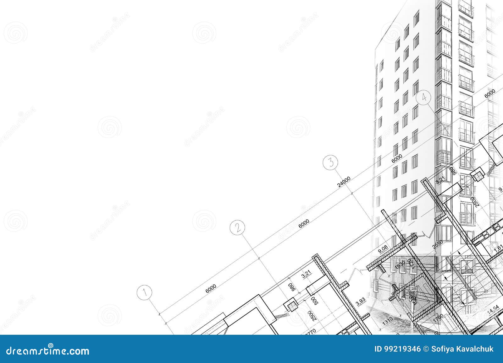 Background- Architectural Sketch Drawing Stock Illustration ...