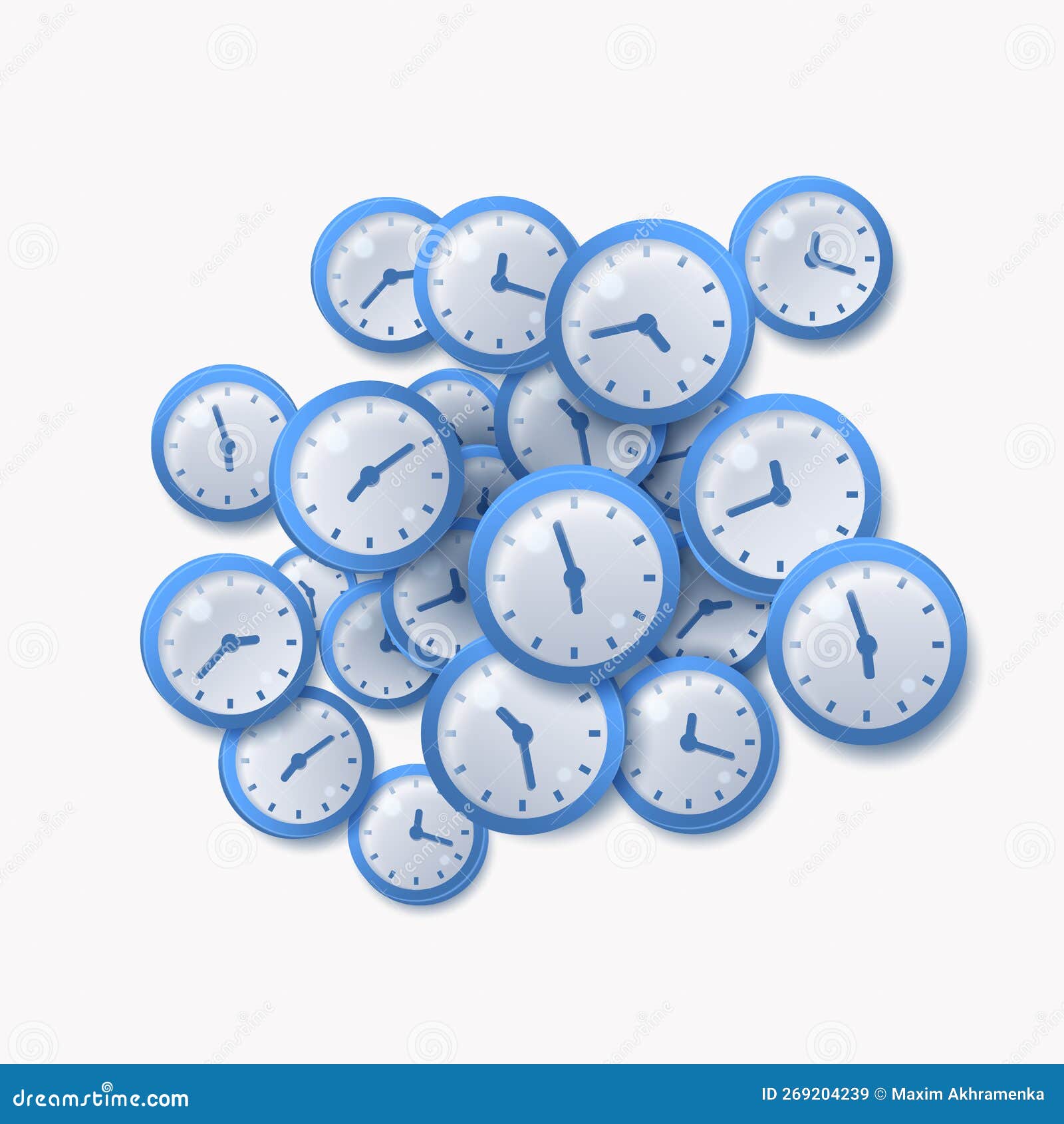 Background from Arrow Clock, Time Structure. Vector 3d Illustration ...