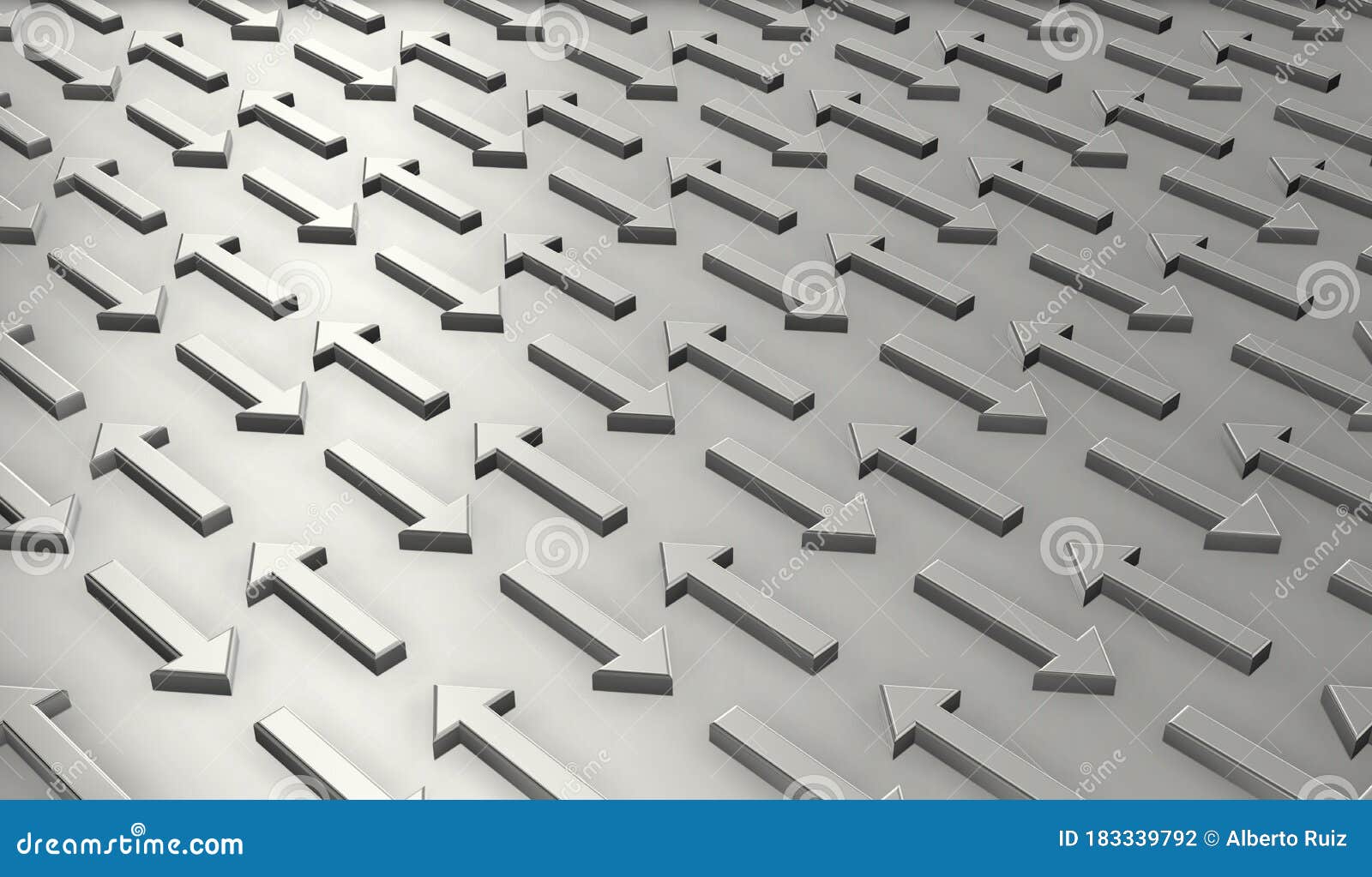 Pattern of Arrows in Cool Perspective Stock Illustration - Illustration ...