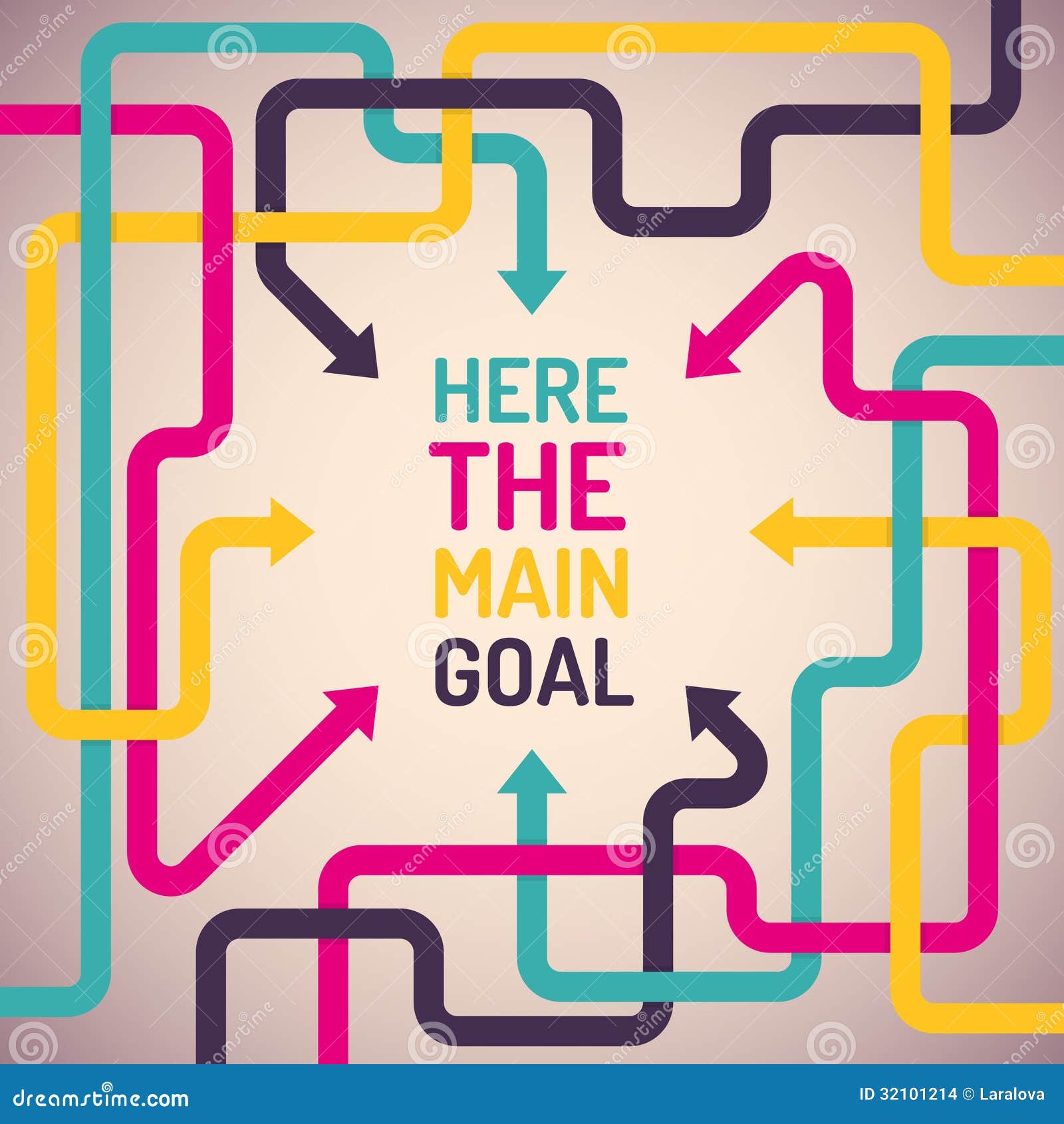 Background with Arrows and Place for Main Goal Stock Vector ...