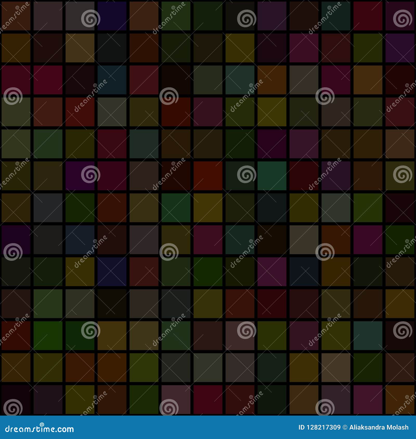 Background of Art Colored Dark Squares Mosaic Stock Vector ...