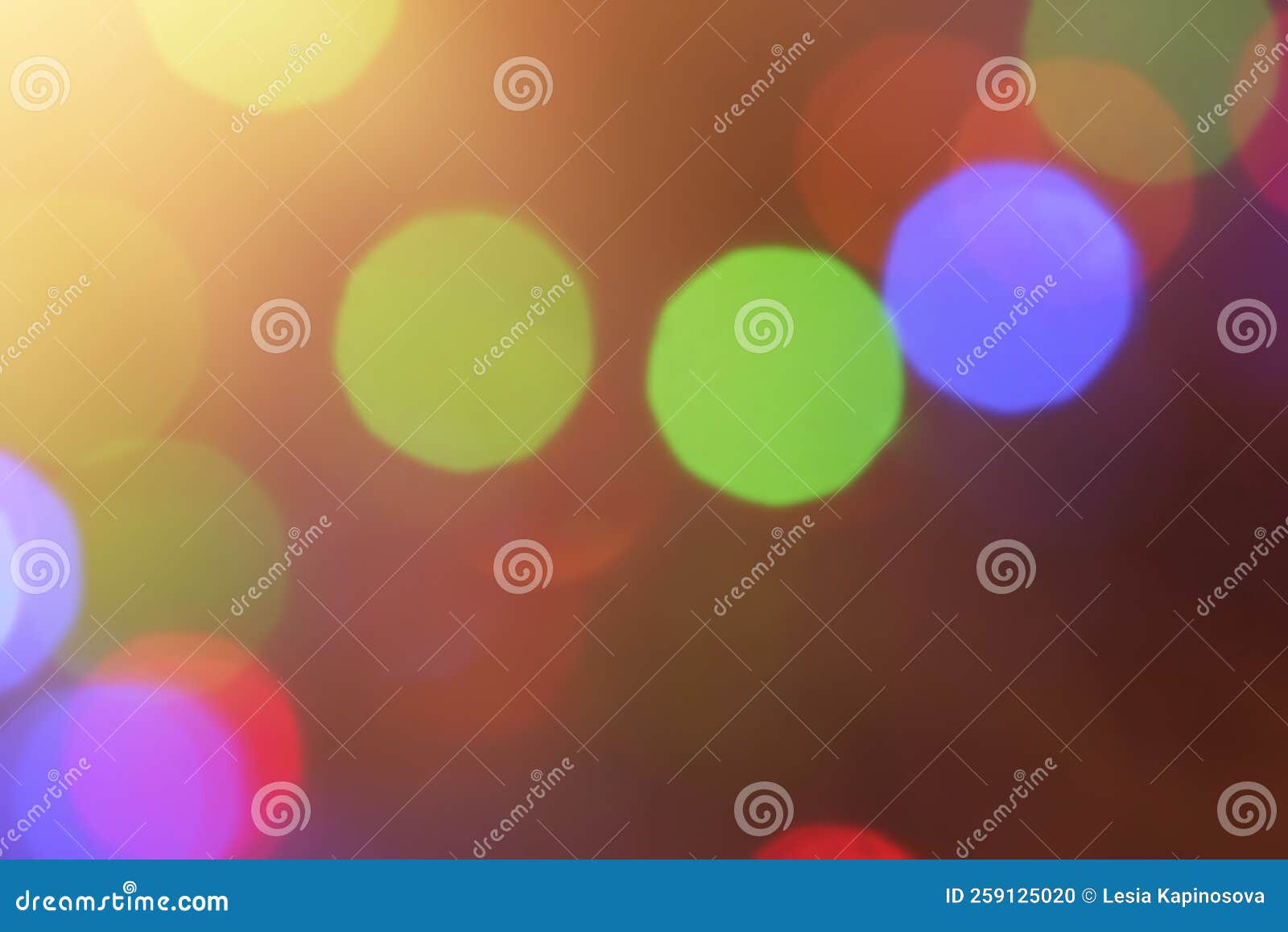 Round Multi-colored Defocus Lights. Background As Material for ...