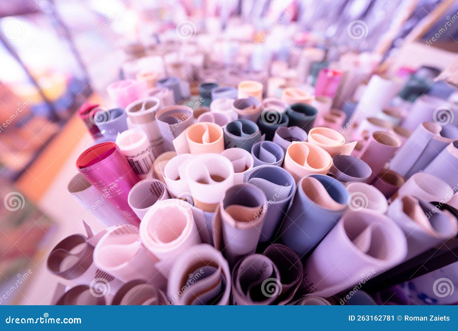 Background of Assorted Colored Wrapping Paper Set Stock Image - Image ...