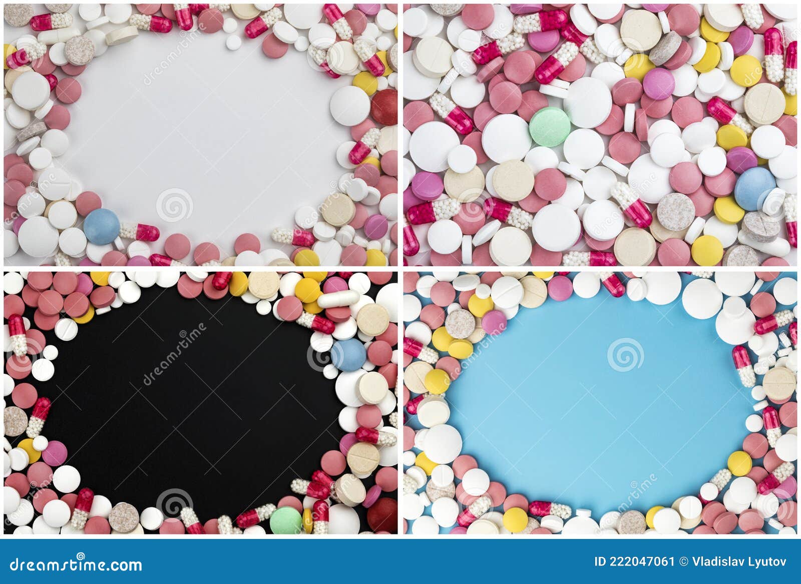 Medication With Different Types And Colours As Clock Face On White ...