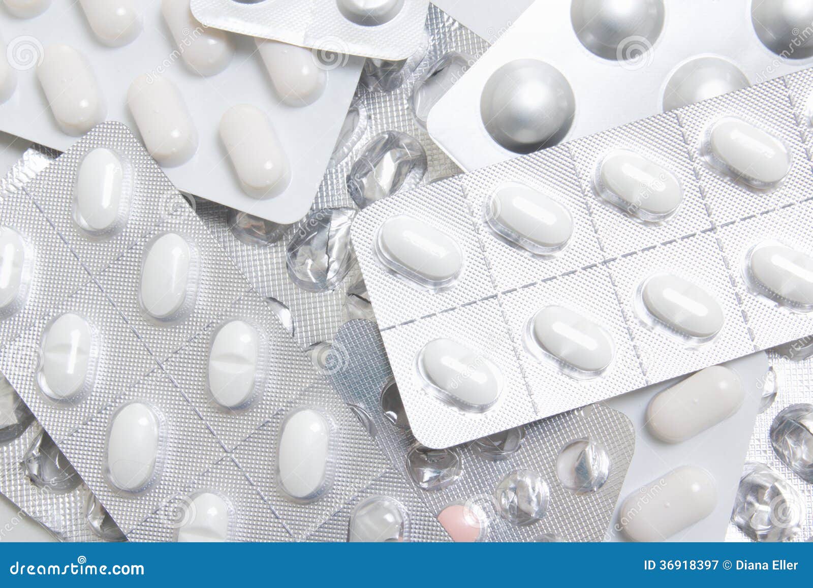 Background of Assortment of Pills and Capsules in Packages Stock Image ...