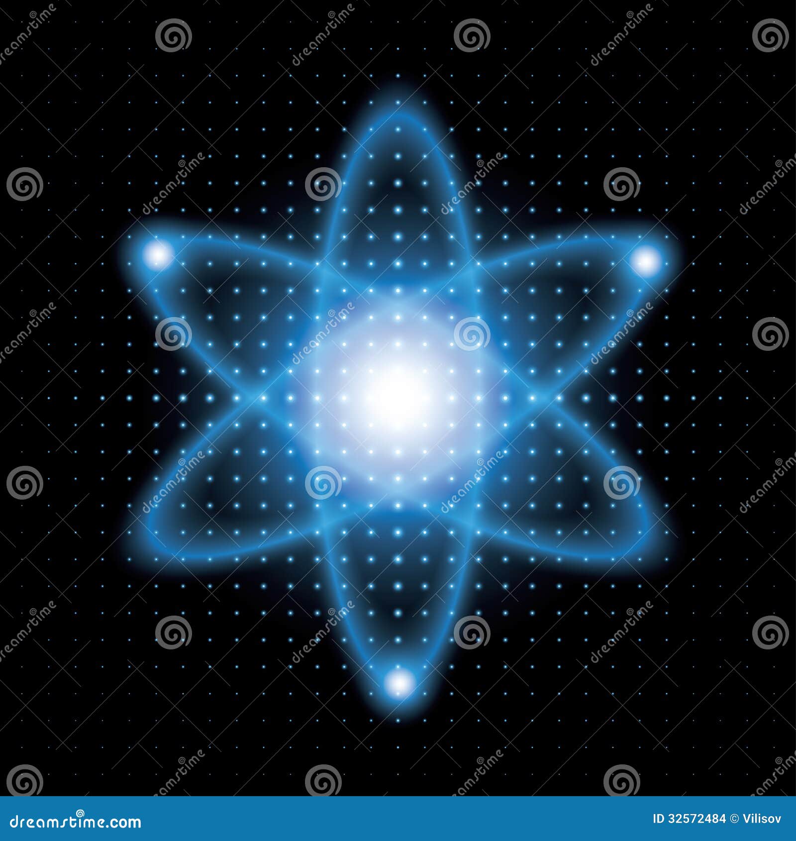 Atomic Model Vector Illustration | CartoonDealer.com #11965970