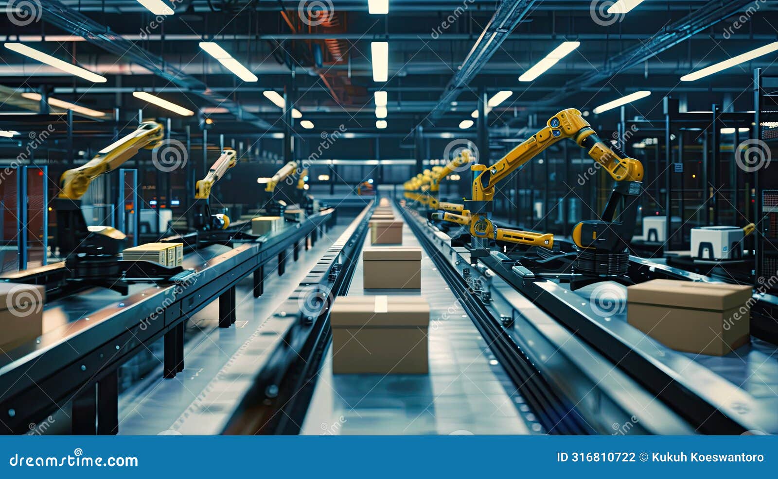 Automated Warehouse with Robotic Arms Sorting Packages Stock ... Automated Warehouse with Robotic Arms Sorting Packages Stock ...