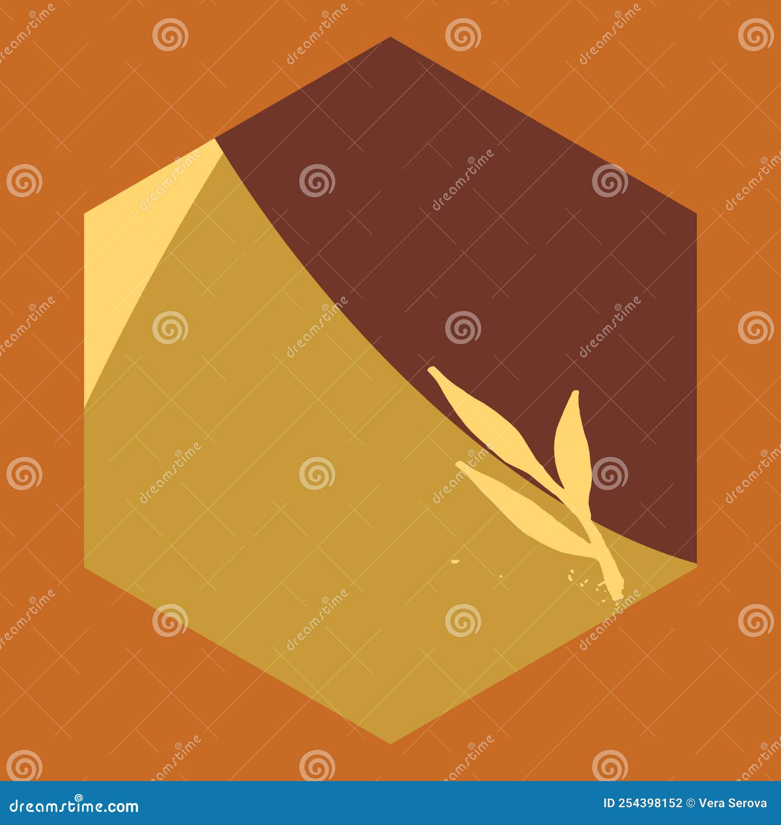 Background of Autumn Elements of Botany Leaves Stock Vector ...