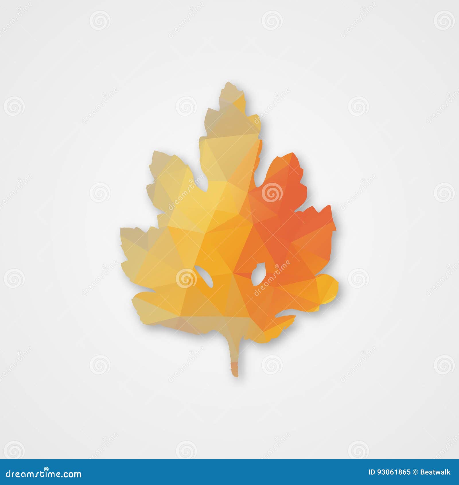 Background with Autumn Leaf of Triangles Stock Vector - Illustration of ...