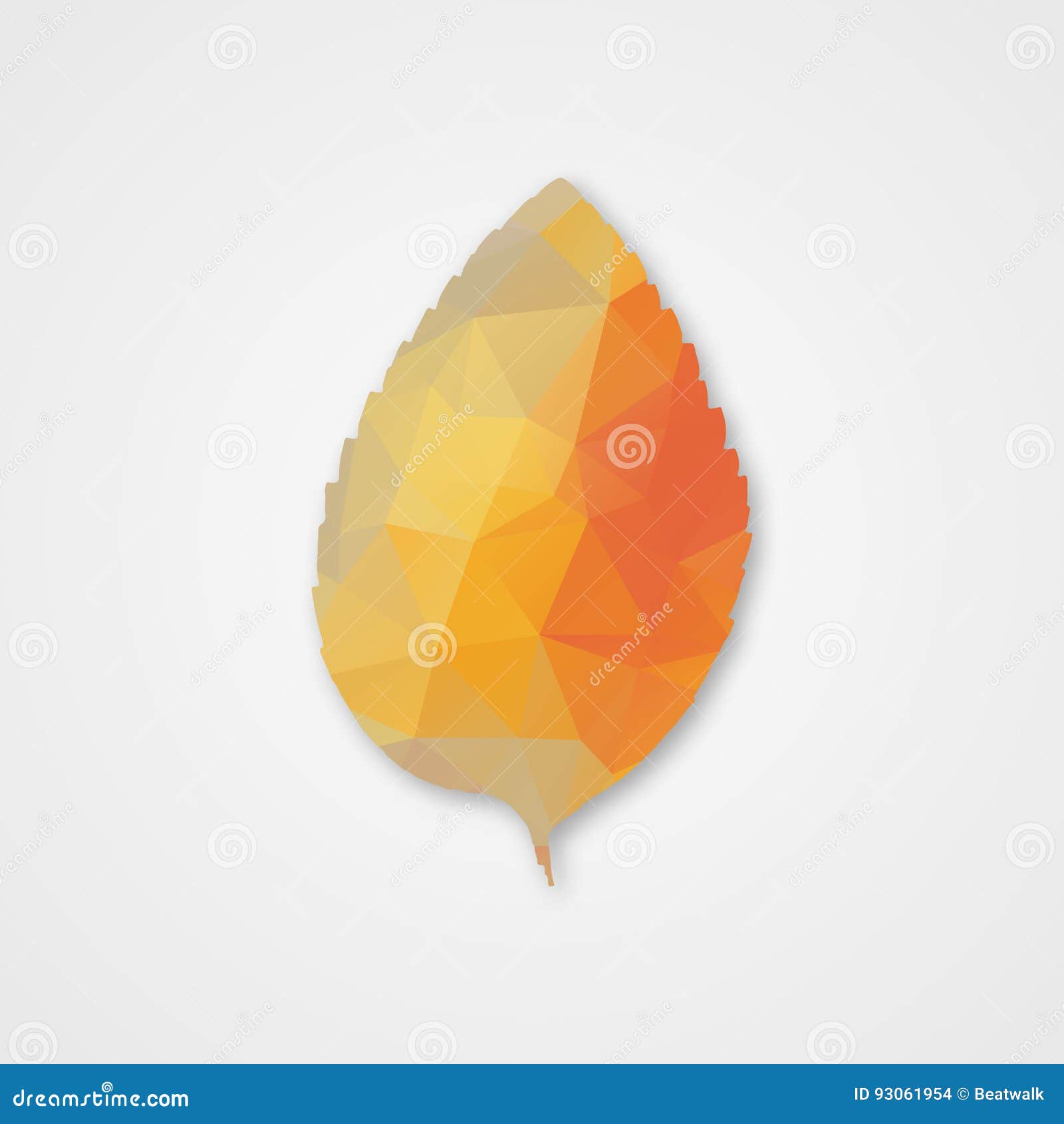 Background with Autumn Leaf of Triangles Stock Vector - Illustration of ...