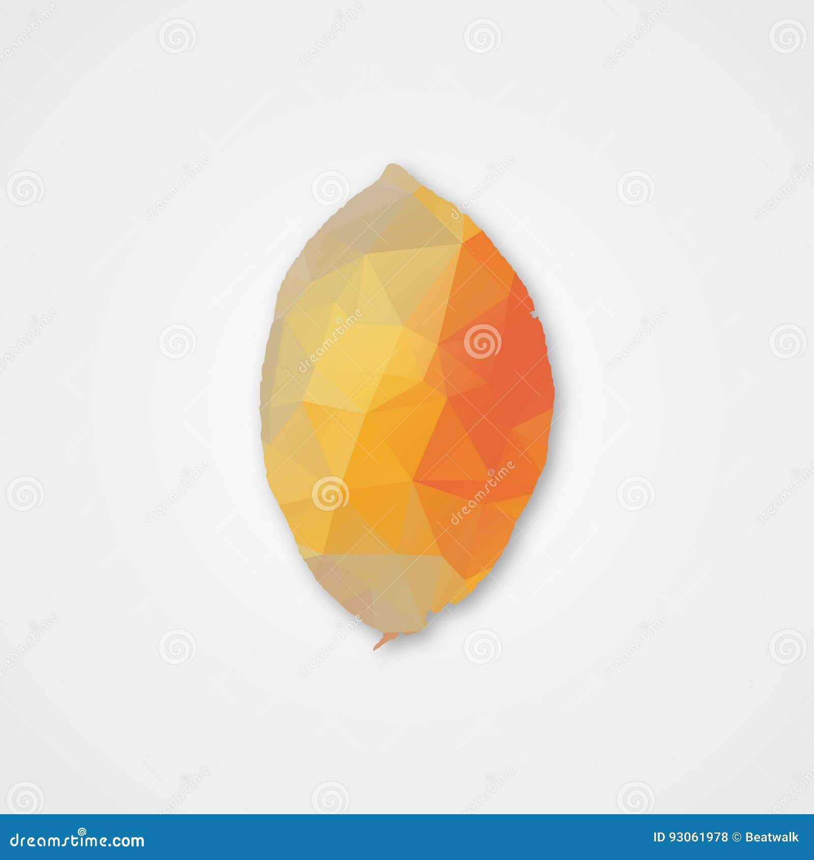 Background with Autumn Leaf of Triangles Stock Vector - Illustration of ...