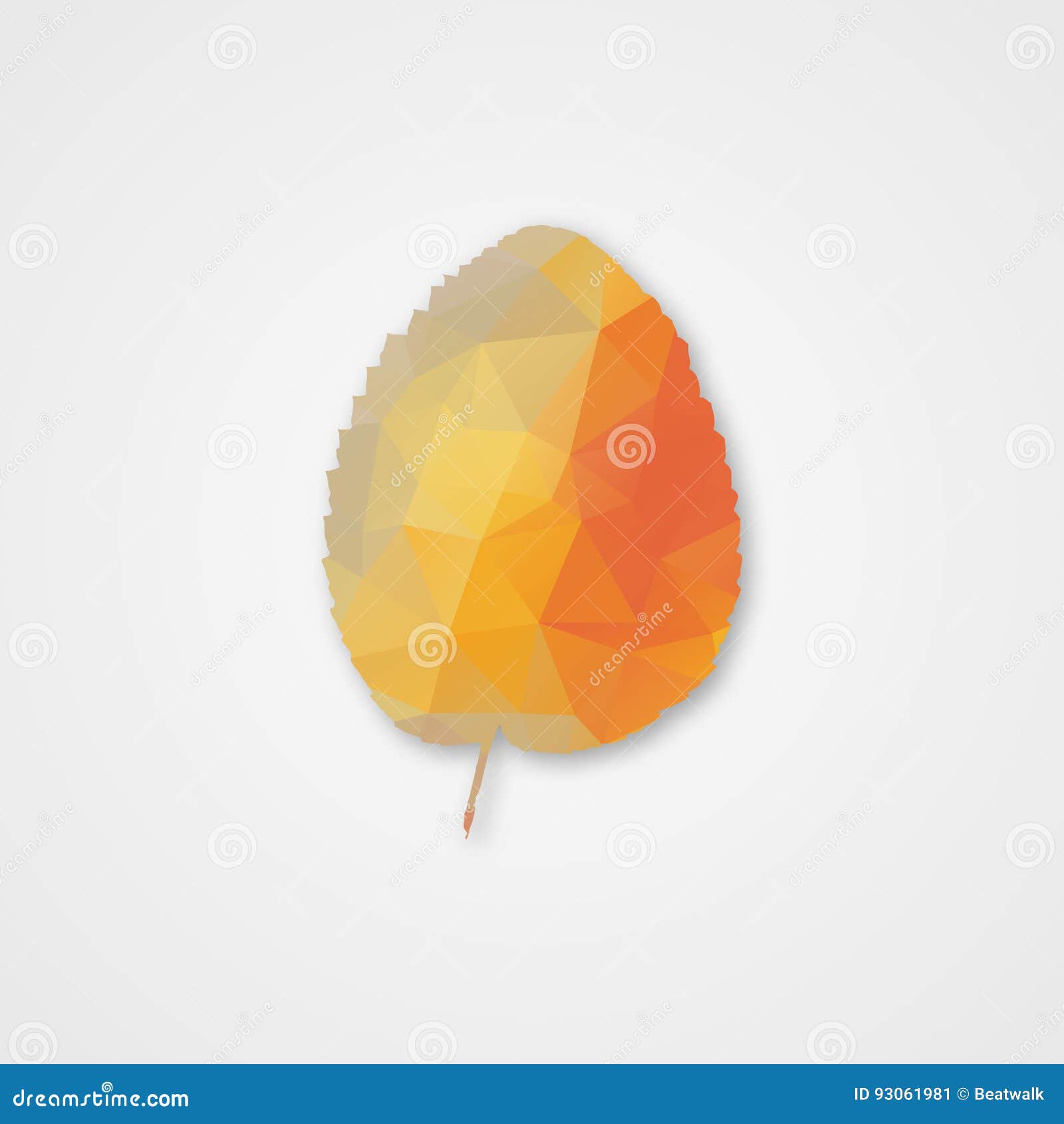 Background with Autumn Leaf of Triangles Stock Vector - Illustration of ...