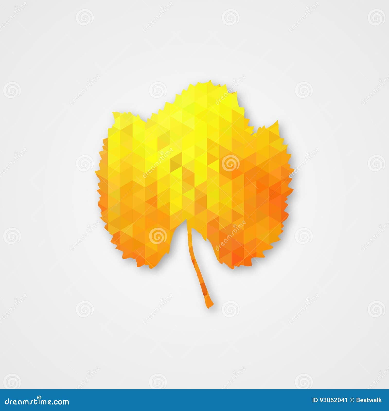 Background with Autumn Leaf of Triangles Stock Vector - Illustration of ...
