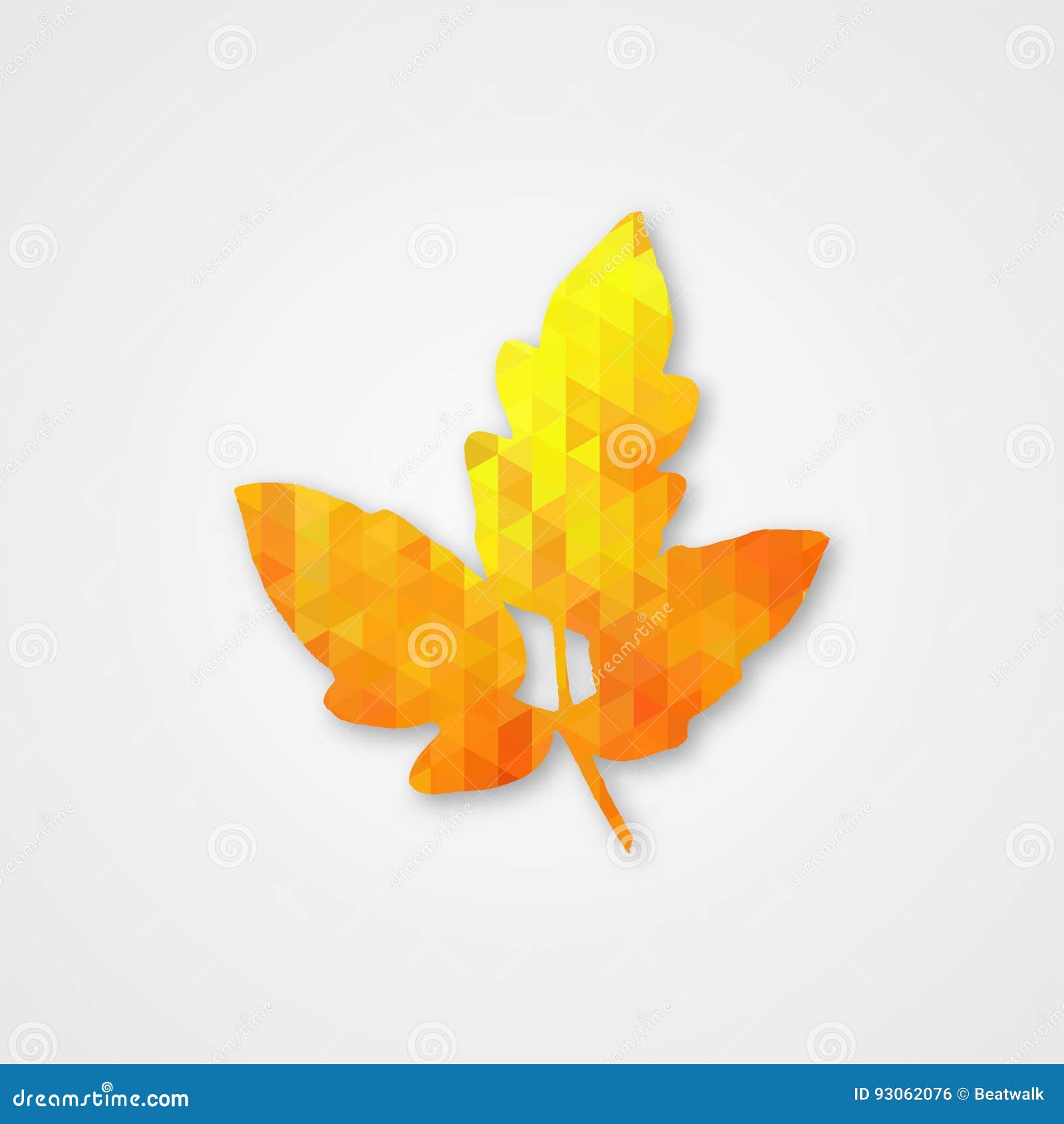 Background with Autumn Leaf of Triangles Stock Vector - Illustration of ...