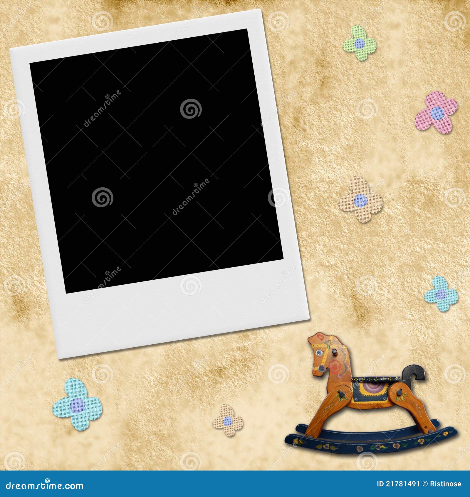 Background Baby Photo Frame Vintage Stock Illustration - Illustration ...