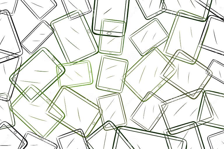 Background or Backdrop, Handphone or Mobilephone Hand Drawn, for Design ...