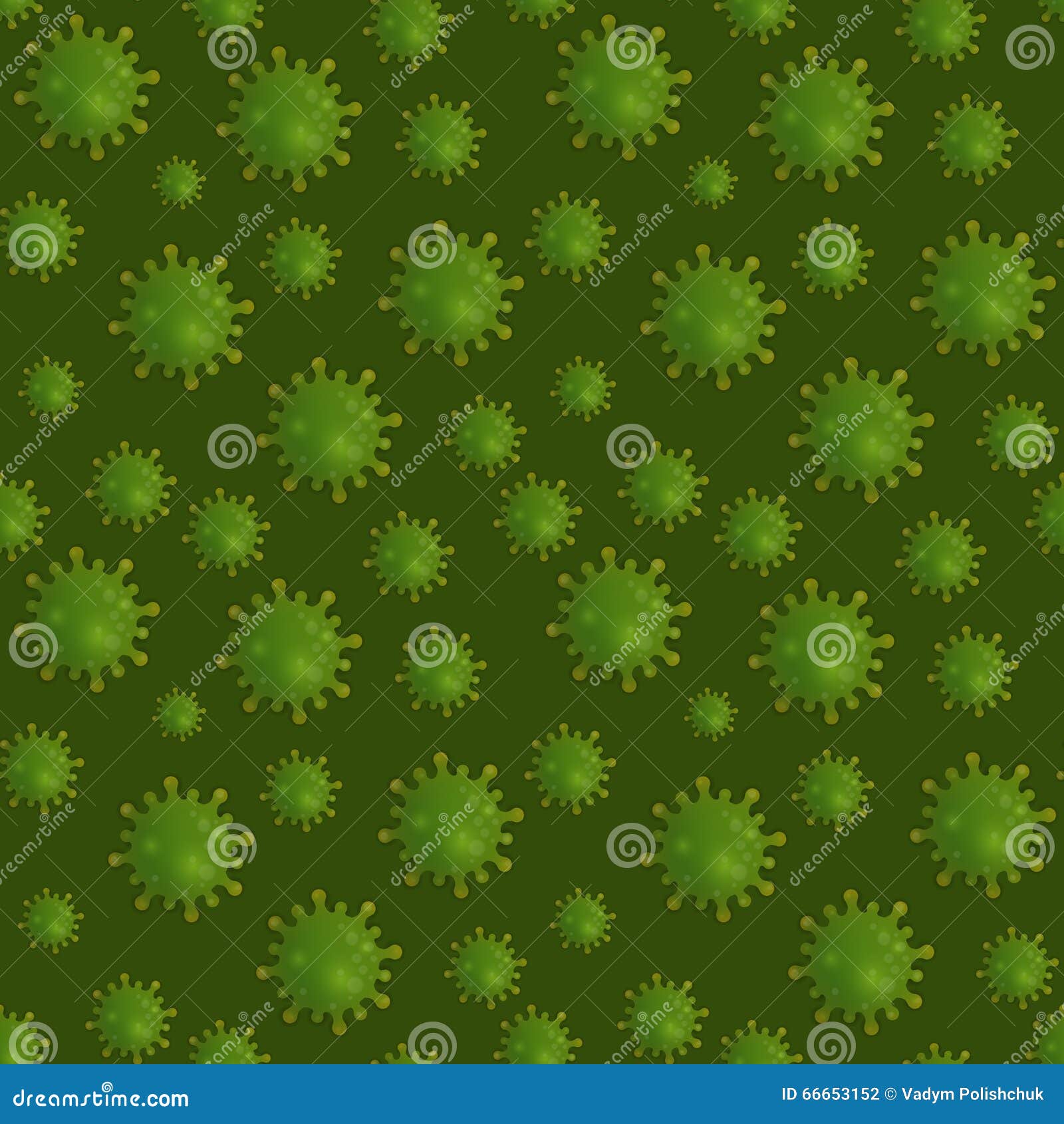 Background with Bacteria. Cartoon Illustration. Stock Vector ...