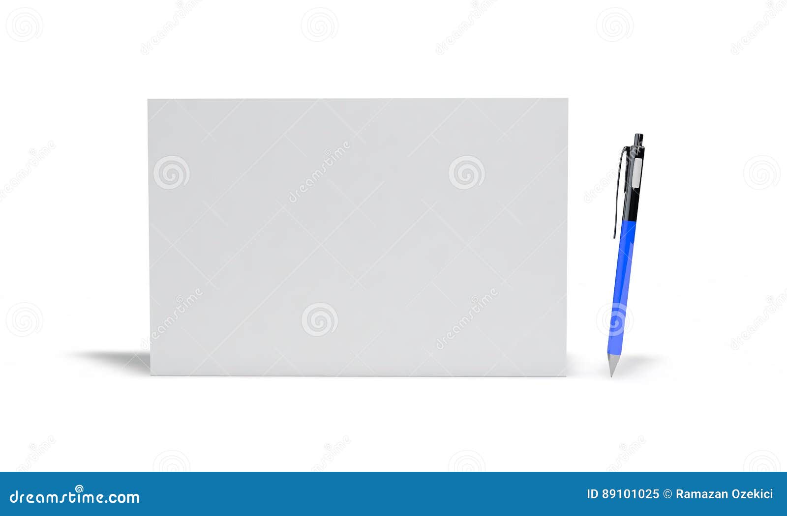 Background of Ballpoint Pen and Paper ,3d Render Stock Illustration ...