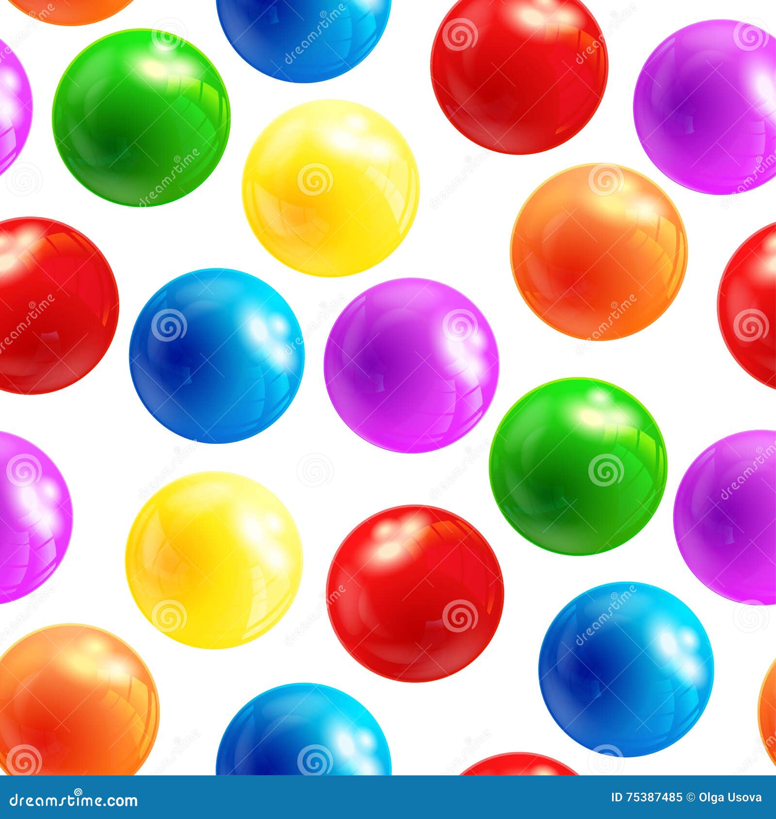 Background with Balls Seamless Stock Vector - Illustration of mess ...