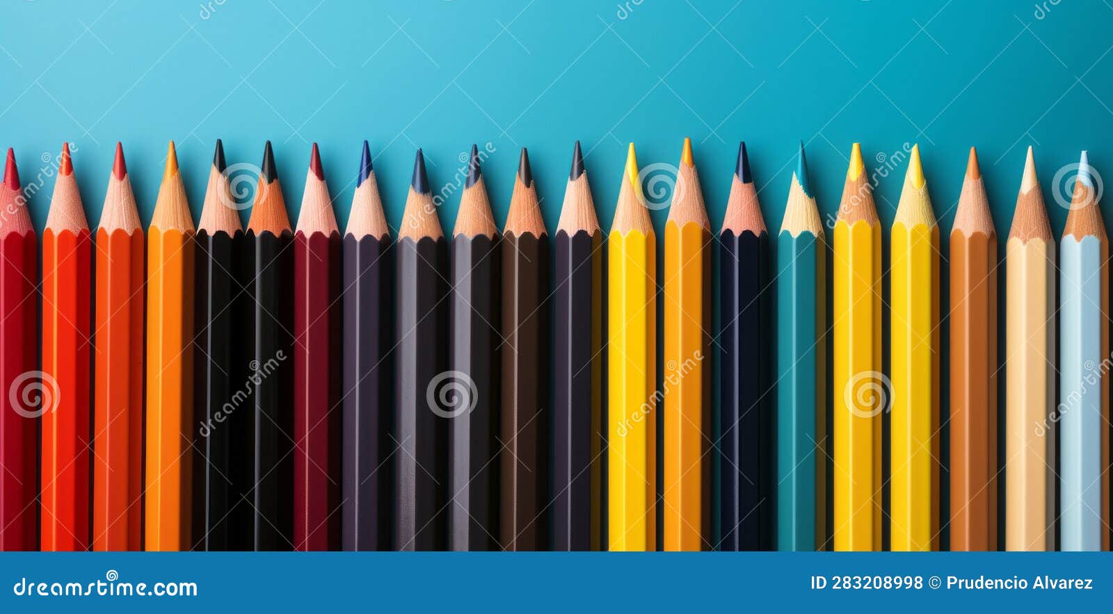 Banner of colored pencils stock illustration. Illustration of ...