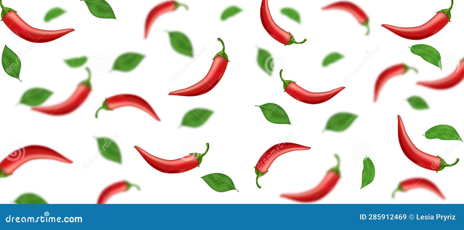 Background Banner Template with Chili Pepper and Leaves Stock Vector ...