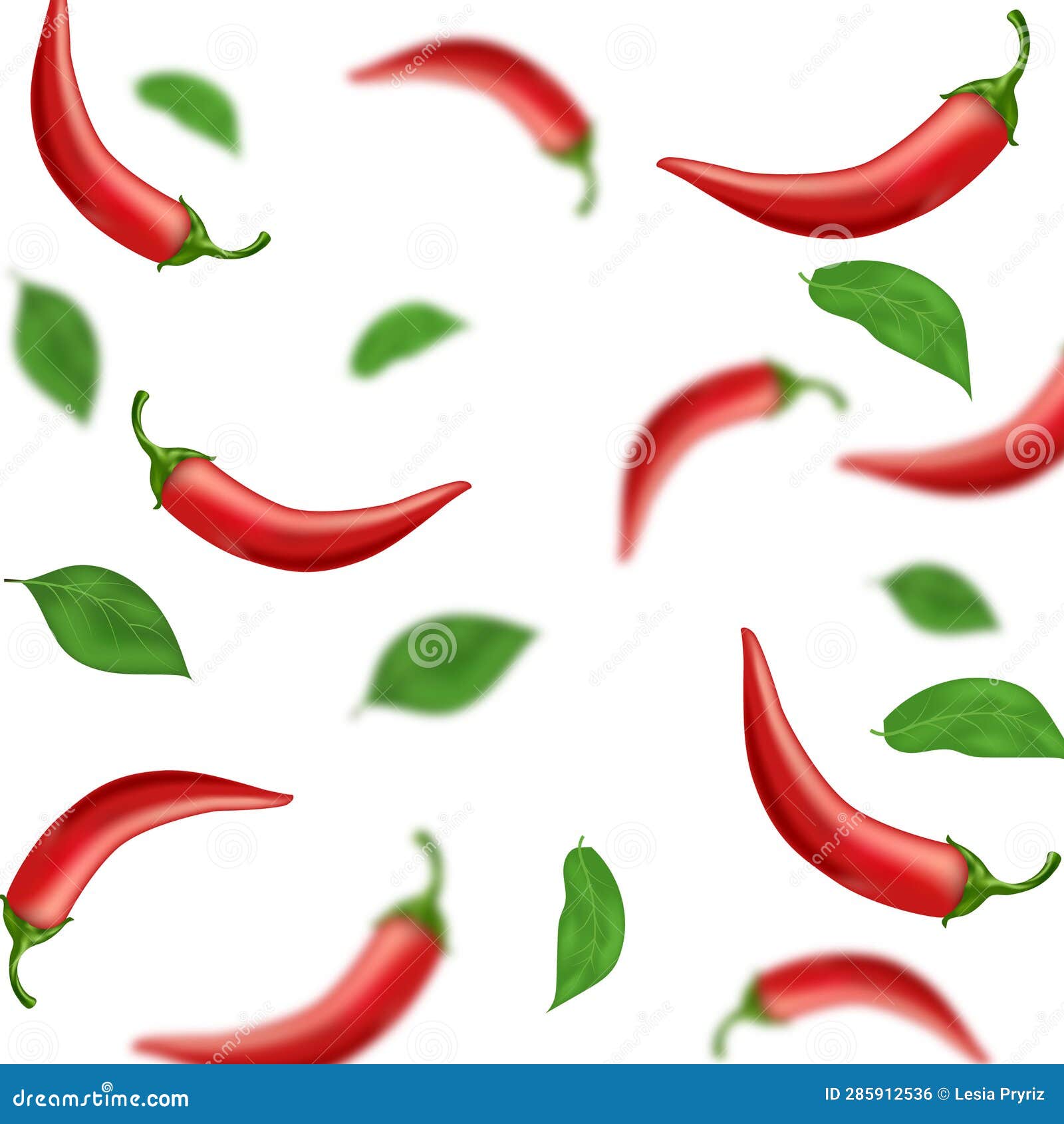 Background Banner Template with Chili Pepper and Leaves Stock Vector ...