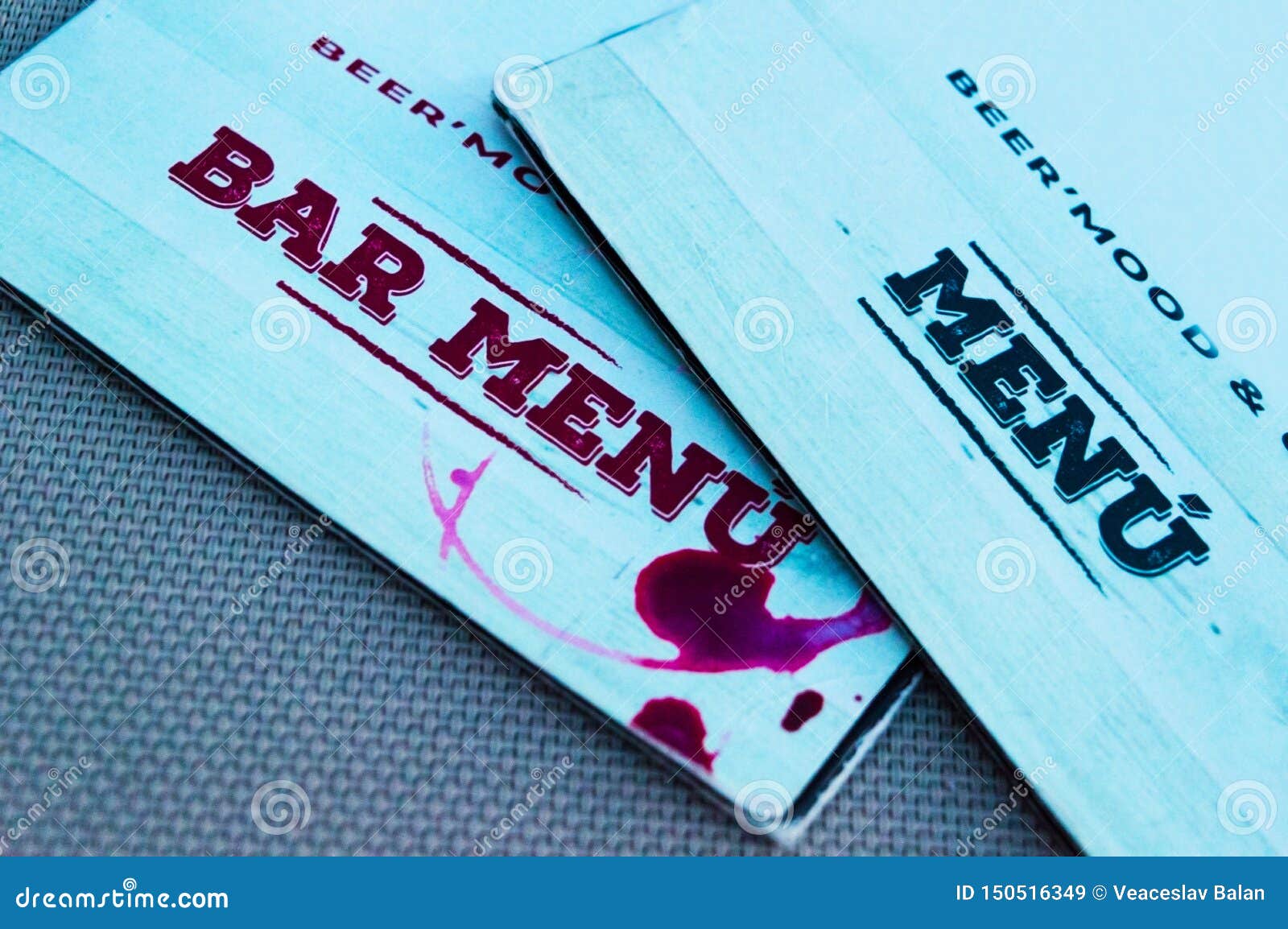 Background of Bar Menus or Restaurants Close-up Editorial Stock Image ...