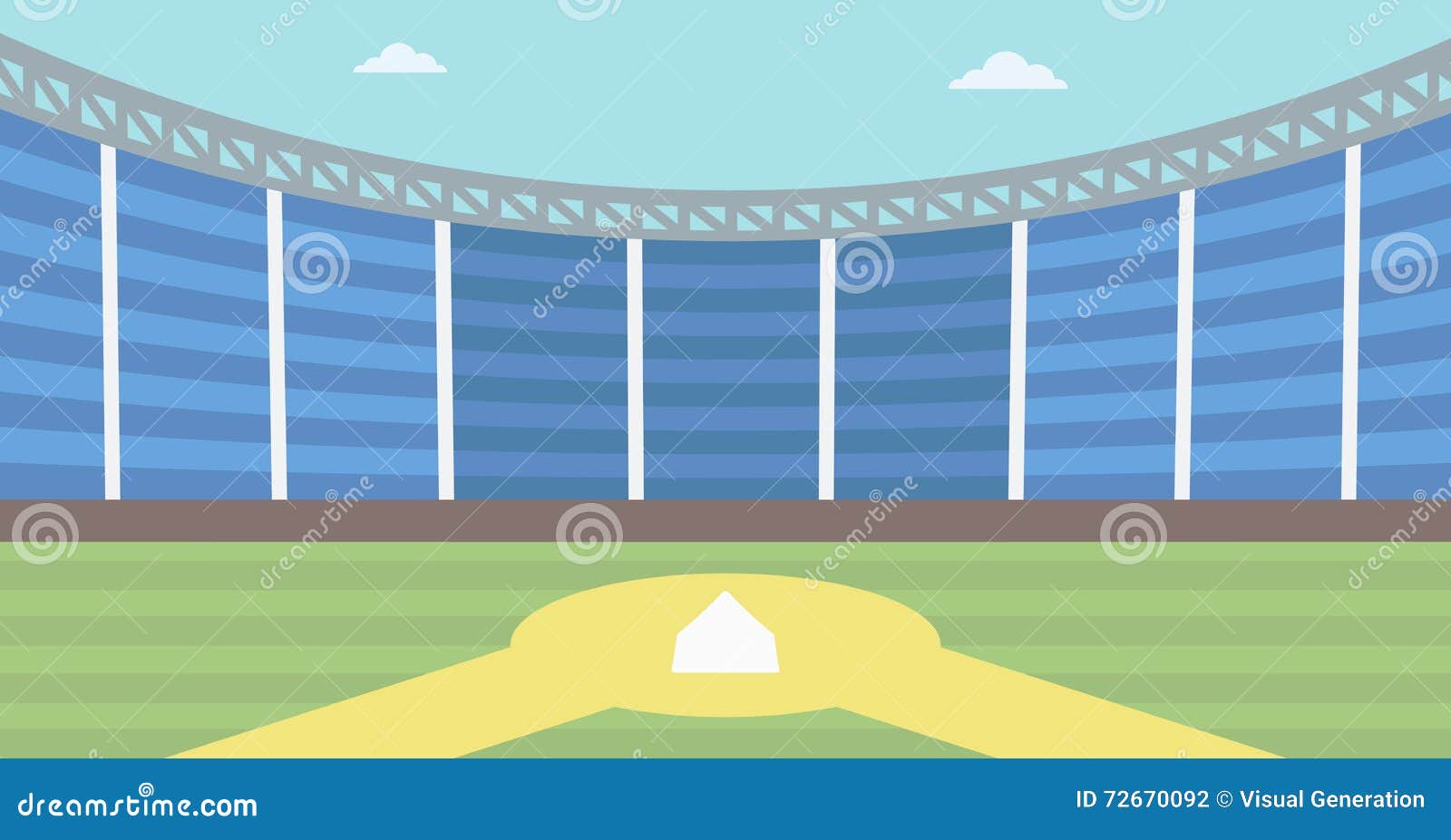 Background of Baseball Stadium. Stock Vector - Illustration of softball ...
