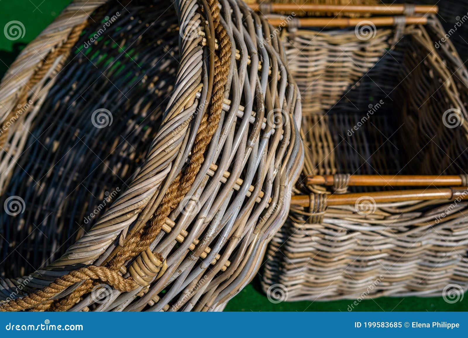 Background of Basket Surface. Pattern Background. Wicker Straw Basket ...