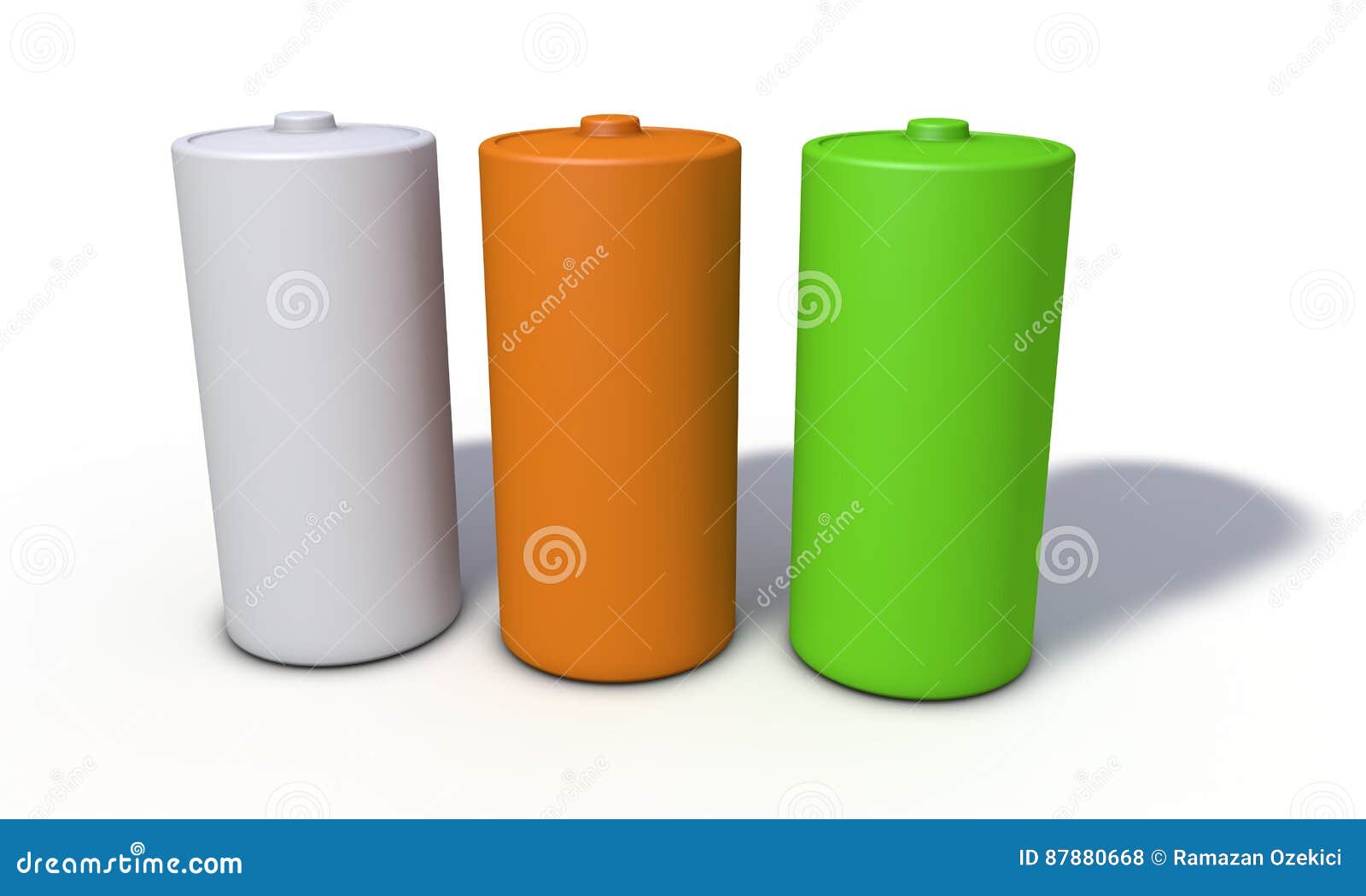 Background of Battery Model, Front View 3d Render Stock Illustration ...