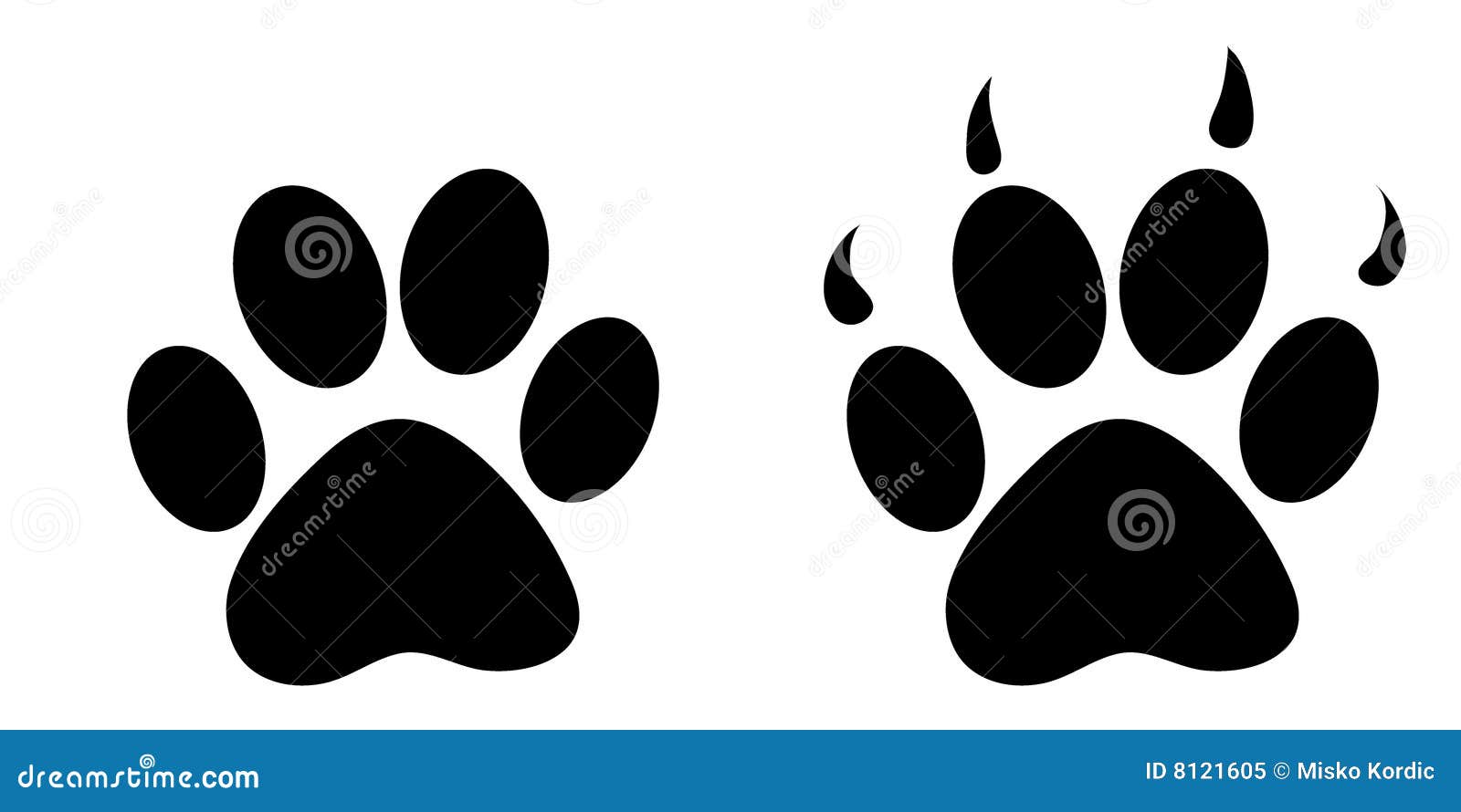 Background with Bears Footsteps Prints Stock Vector - Illustration of ...