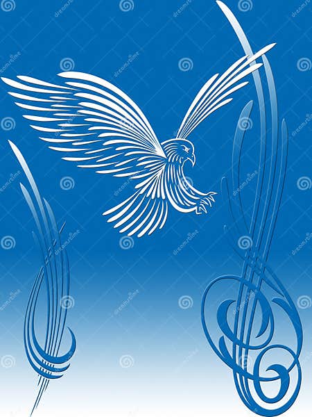 Background with a Beautiful Blue Design Stock Illustration ...