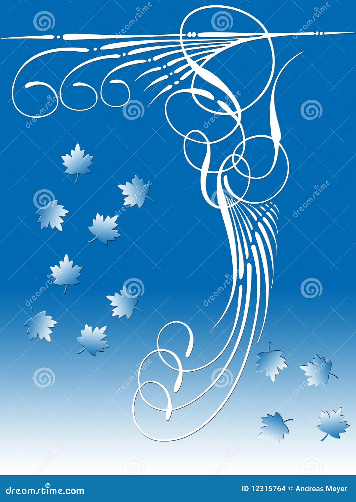 Background with a Beautiful Blue Design Stock Illustration ...