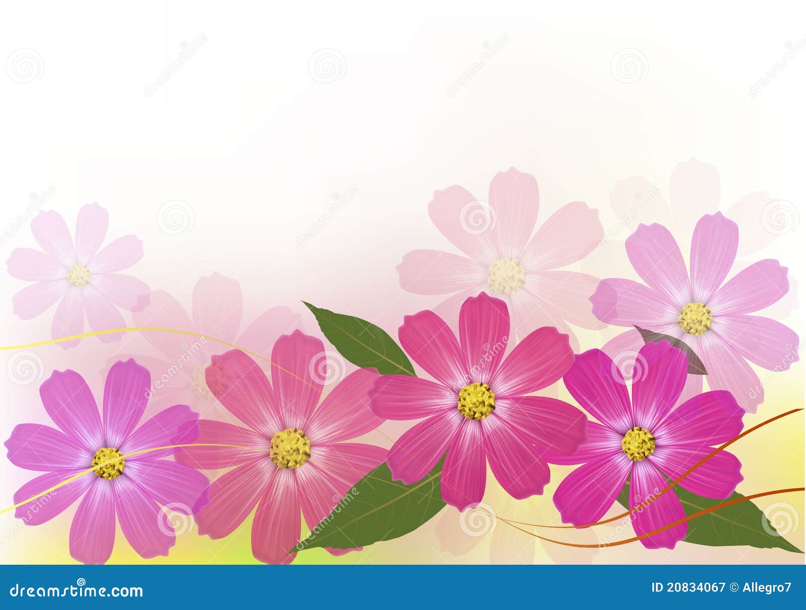 Background with Beautiful Color Flowers. Stock Vector - Illustration of ...